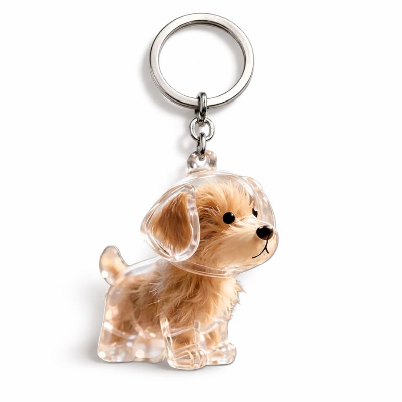 CloseCarry™Pet Hair Keepsake Keychain – Witty Cactus